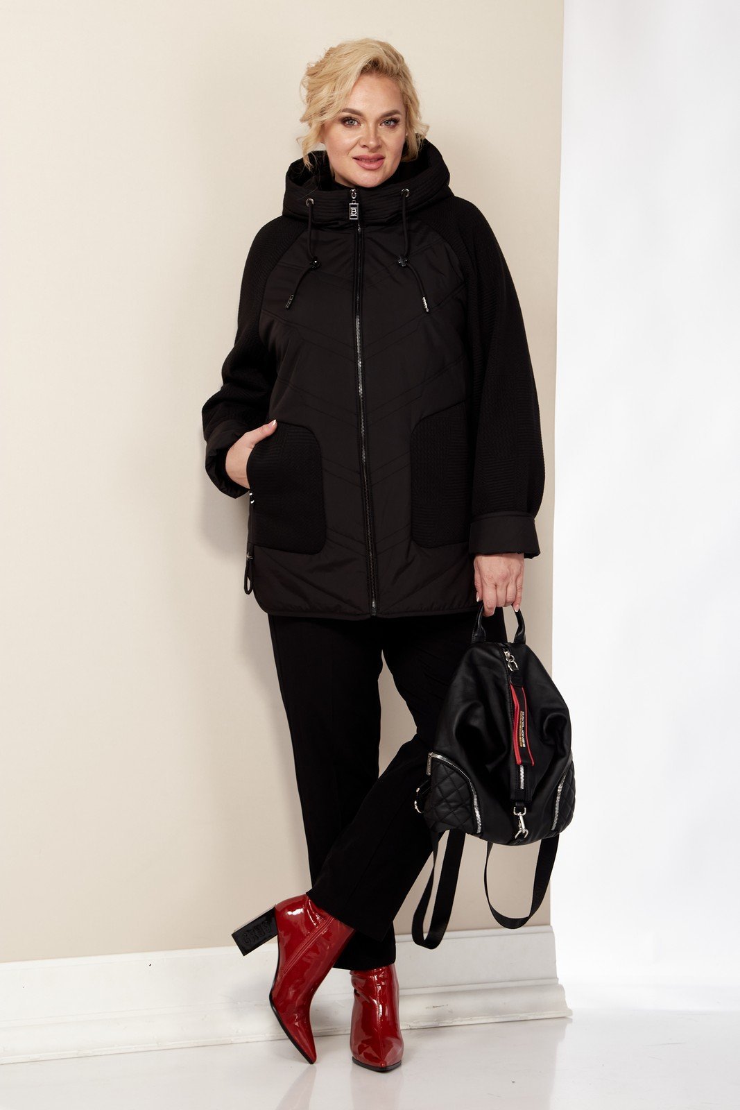 Куртка 2127 черный Shetti купить в интернет магазине Велесмода